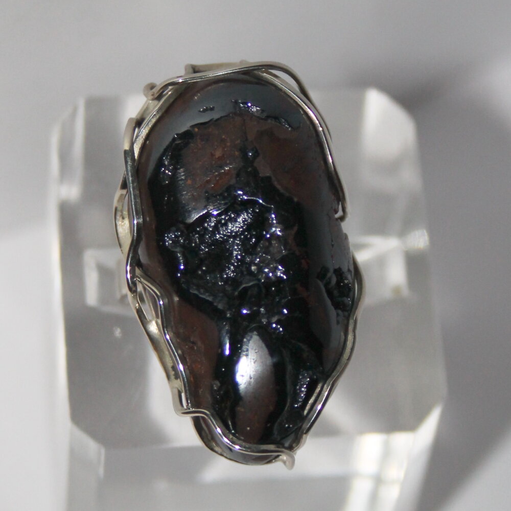 Кольцо наборное, гематит