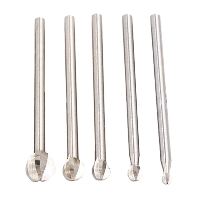 Сверло с круглым носом и хвостовиком 1/8 дюйма, быстрорежущая стальная сталь, сердечник, фрезы, инструмент для резьбы по дереву, аксессуары для сверл, сверло для вращающихся инструментов