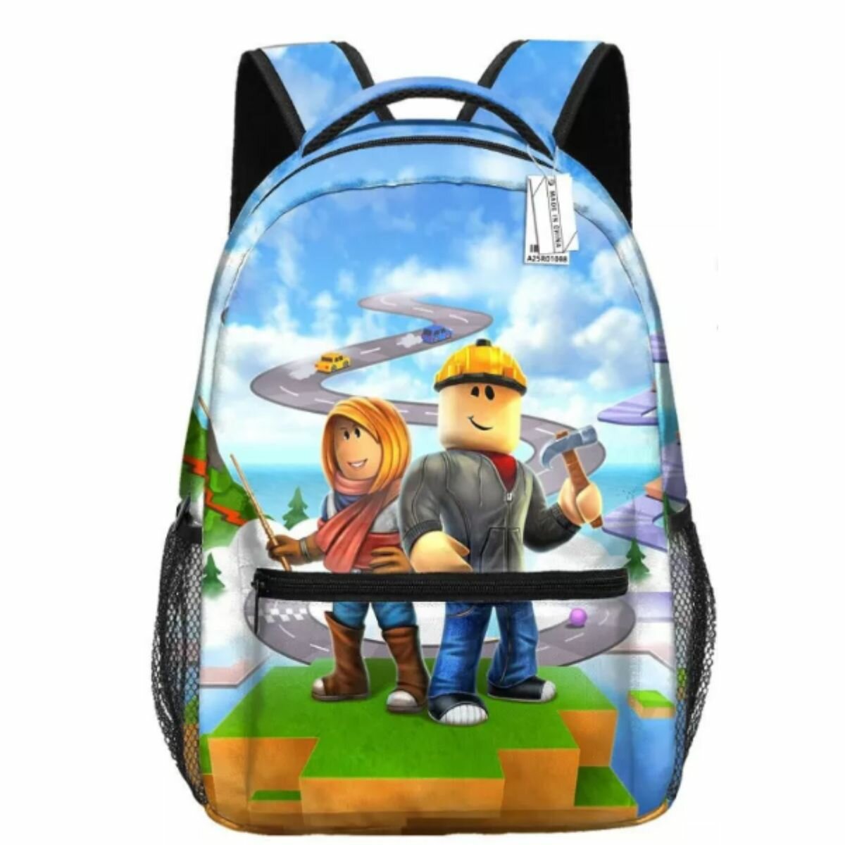 Рюкзак школьный "Роблокс", с карманом для бутылки, влагоотталкивающий, 40x30x17 см