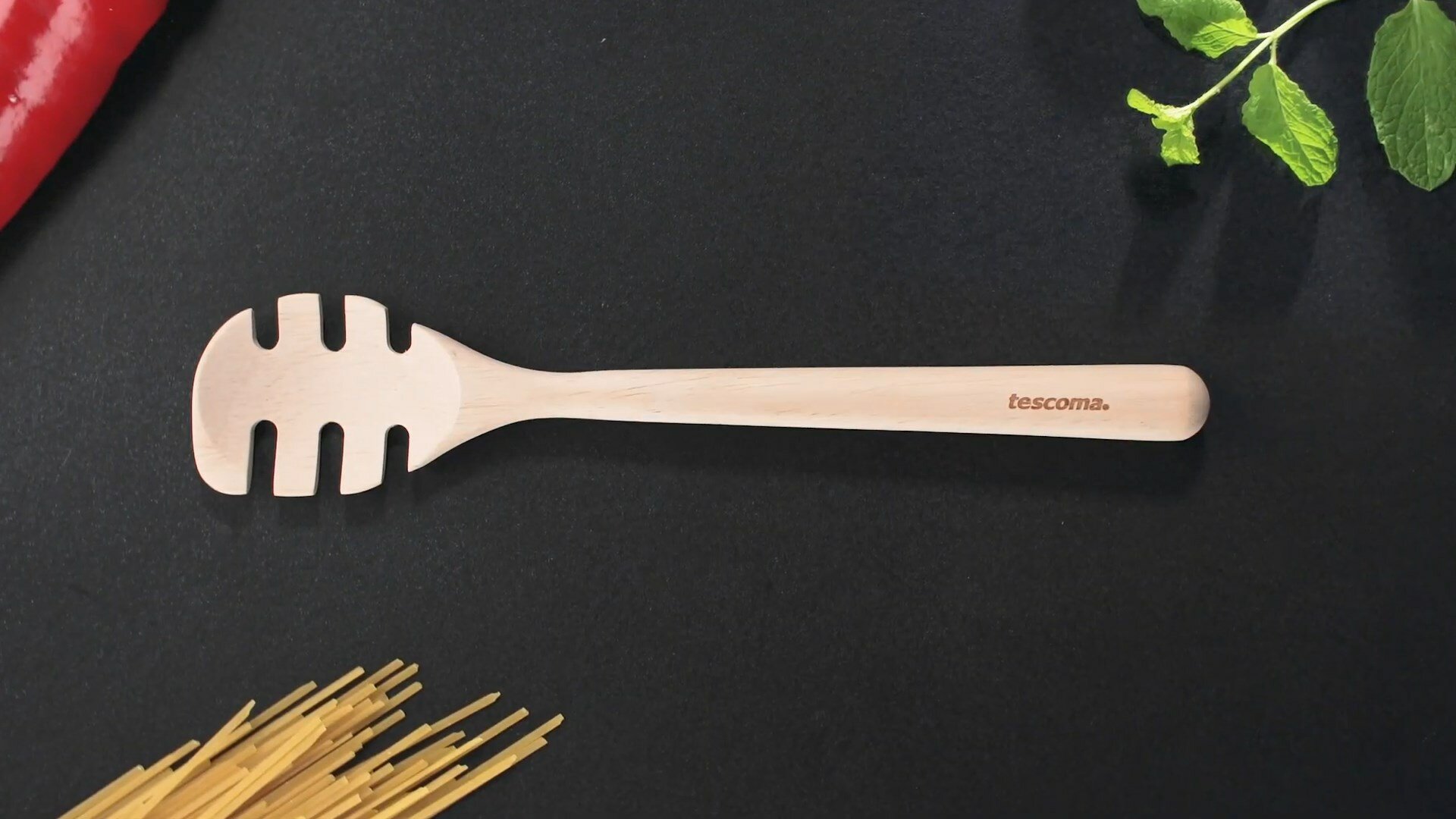 Ложка кулинарная для спагетти Tescoma FEELWOOD из каучукового дерева, 30 см