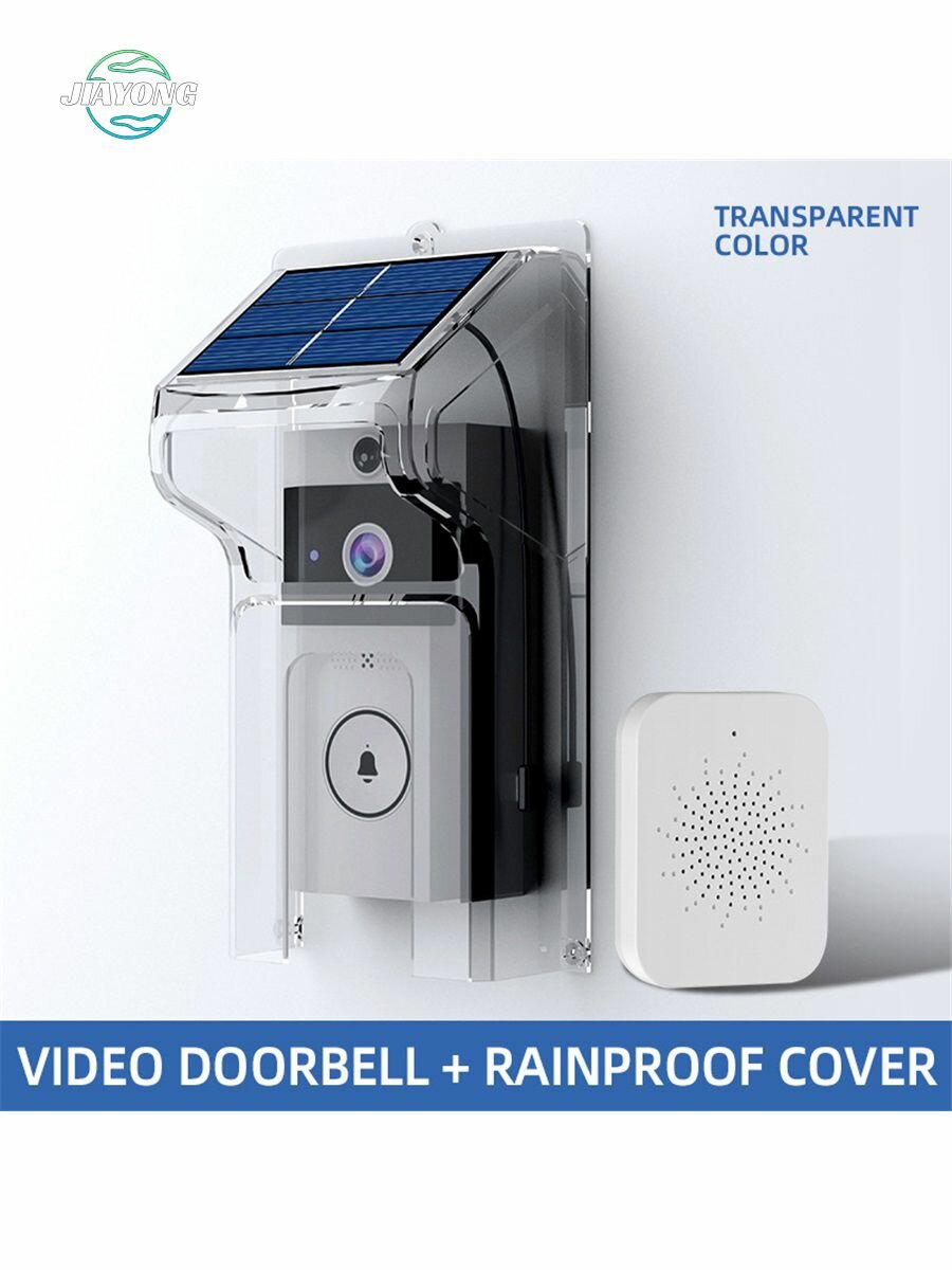 Видеодомофон JIAYONG, беспроводная передача, солнечная зарядка, 2K
