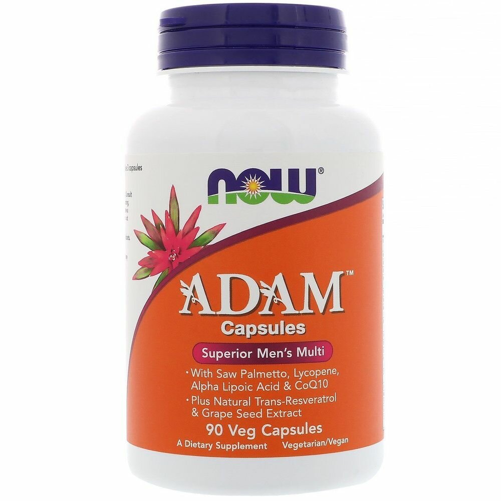 Мультивитамины Now Foods ADAM, мужские, для выносливости, 90 капсул