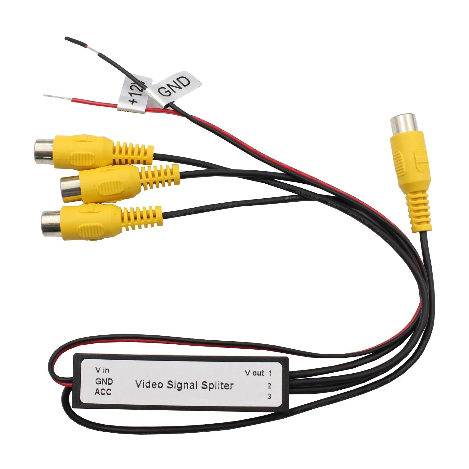 От 1 до 3 автомобиля DVD ТВ видеомонитор усилитель распределение RCA разветвитель 12 В