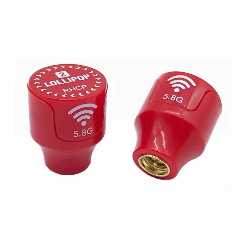 Антенна 5,8ГГц 3dBi правая поляризация 0мм RHCP SMA для FPV красная