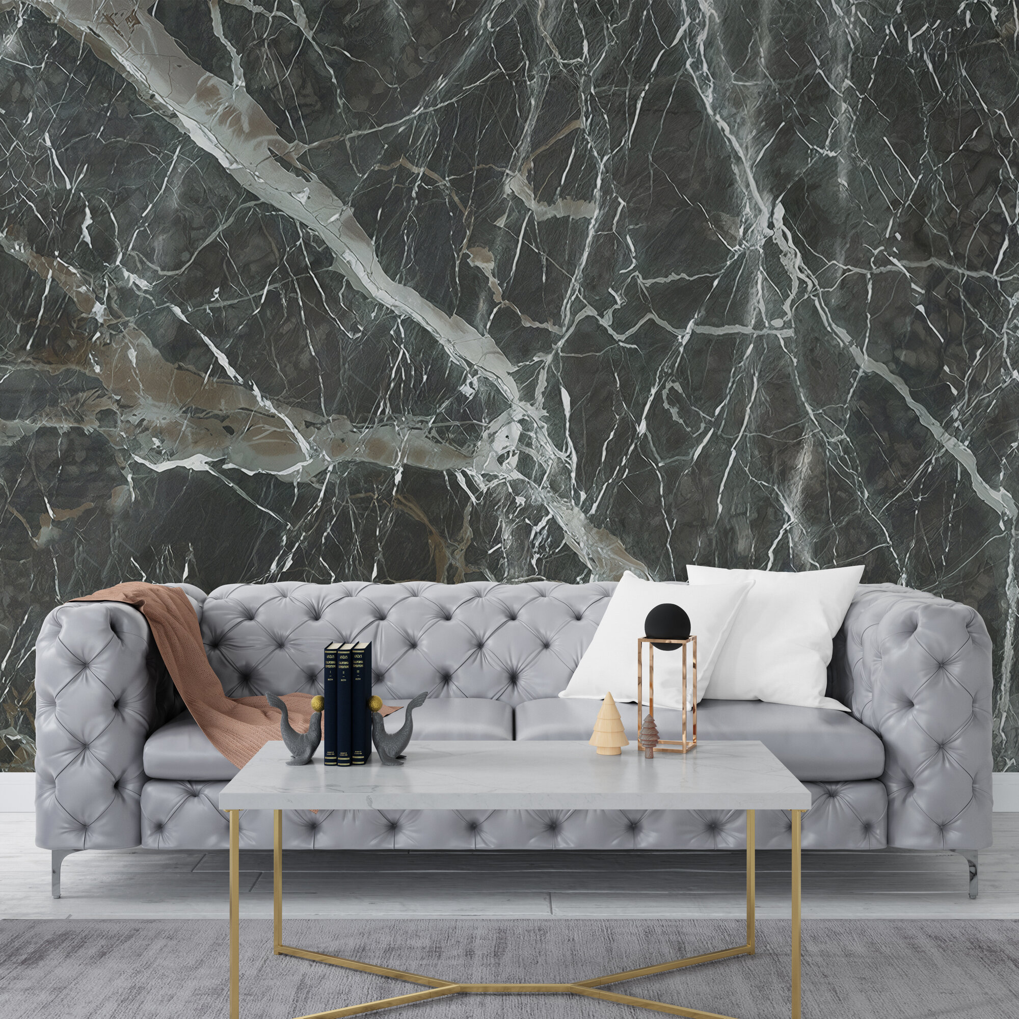 Гибкий мрамор "Гриджио" полотно №1; 1420х2850 ; 4,047 кв. м.