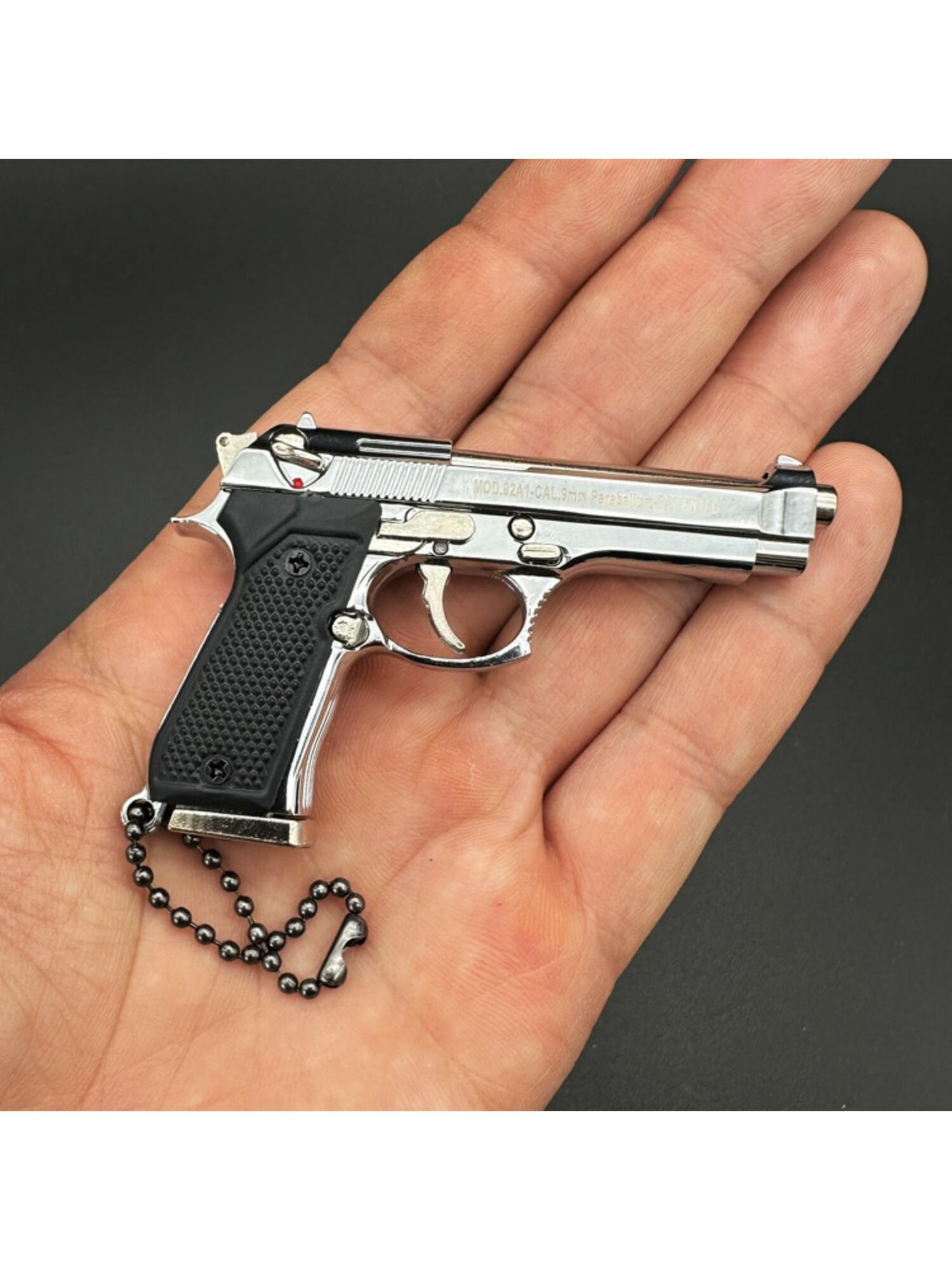 Съемный пистолет типа 1:3 металлическая игрушка-брелок с надписью