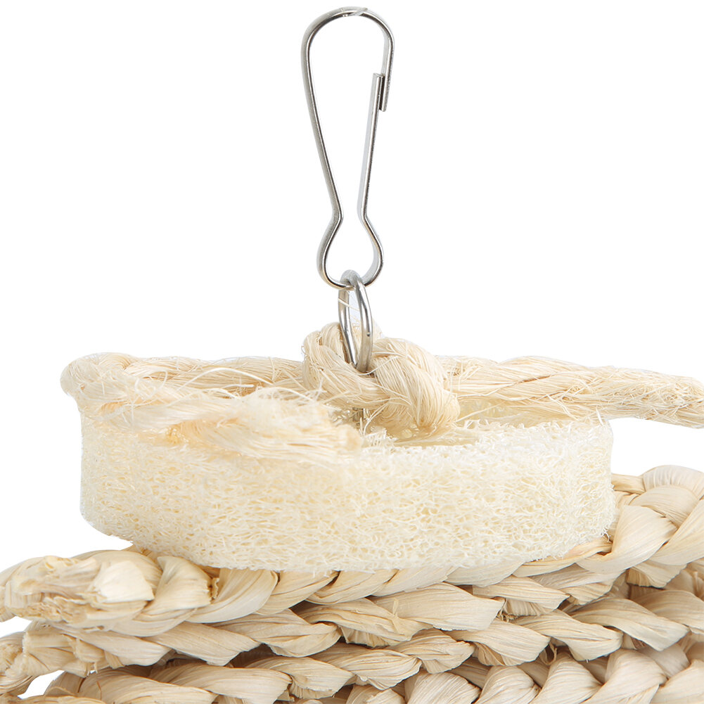 Птичья жевательная игрушка, подвесная натуральная кукурузная шелуха, люфа, грызущая игрушка для неразлучника