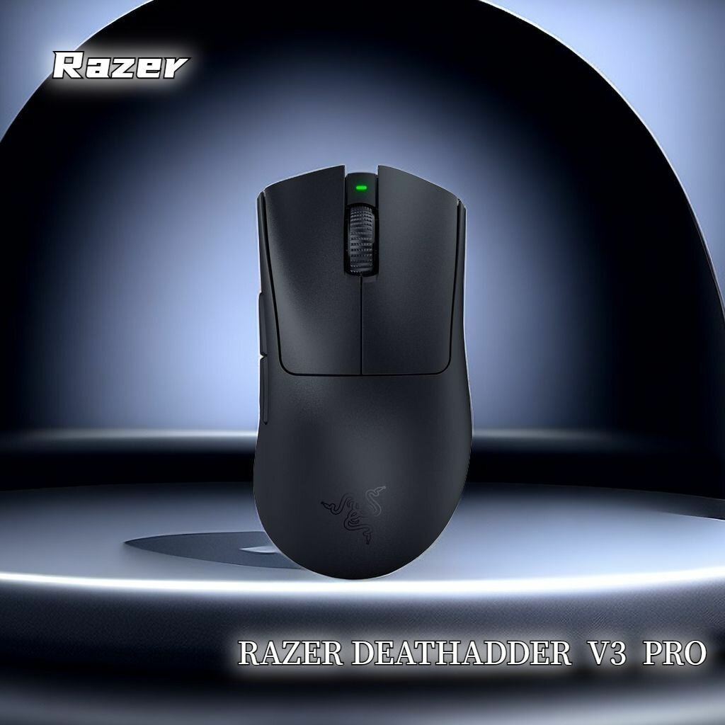 Беспроводная игровая мышь Razer DeathAdder V3 ProСверхлегкий вес 63 г, Быстрый оптический переключатель Gen-3 - HyperSpeed Wireless, 5 программируемых кнопок, Батарея на 90 часов работы - черный