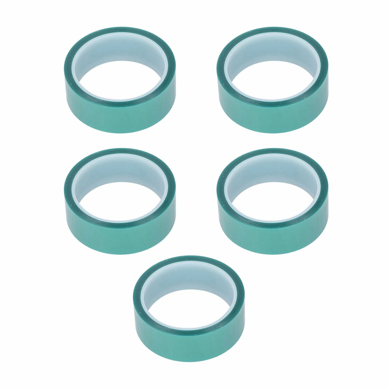 5 шт. защитной зеленой малярной ленты 33 мм 33 м, ПЭТ, для высоких температур