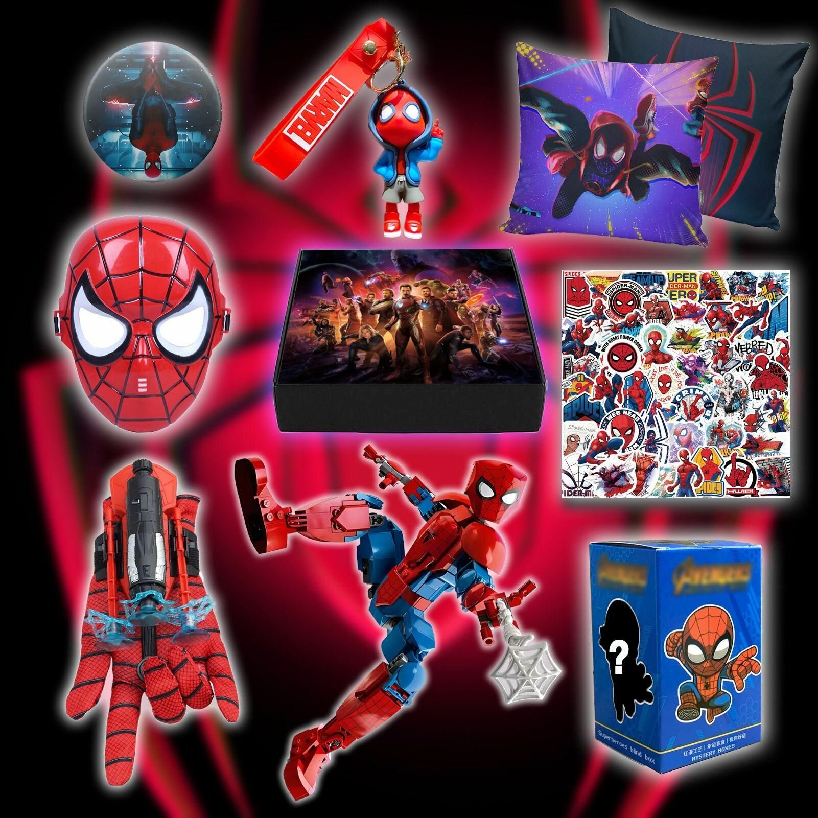 Человек паук игрушка набор- Содержит 8 предметов / марвел spider man