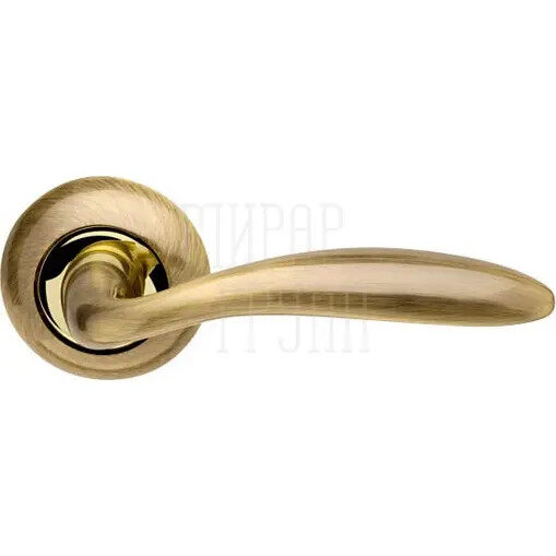 Дверная ручка Armadillo на круглой розетке "Virgo" LD57 бронза + золото
