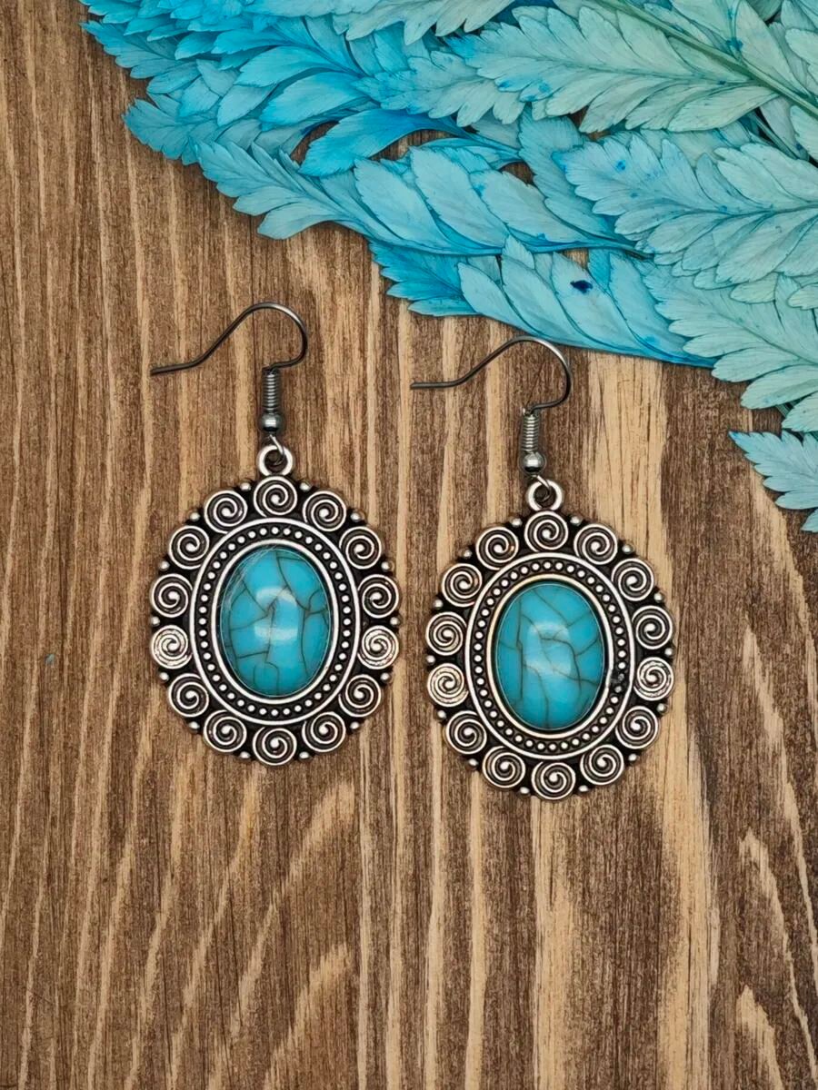 Серьги, искусственный камень