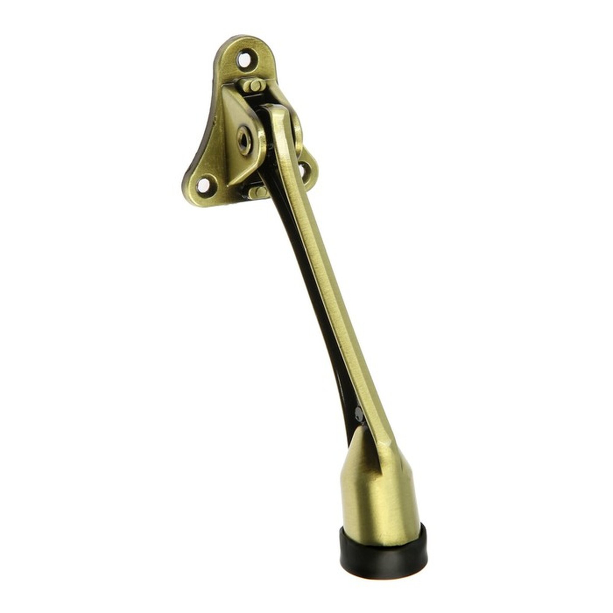 Фиксатор дверной LOCKLAND "Козья ножка", металл, резина, 15 см, бронзовый