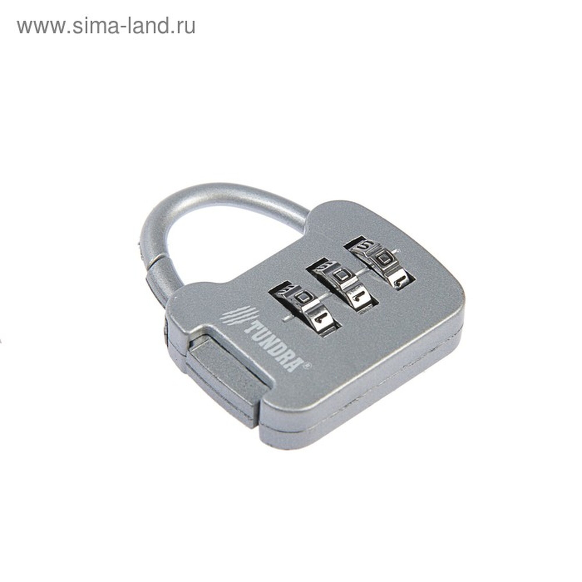 Замок навесной тундра ZK001, металл, кодовый, 1 штука, цвет серый