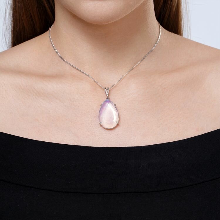 Подвеска, серебро, 925 проба, стекло