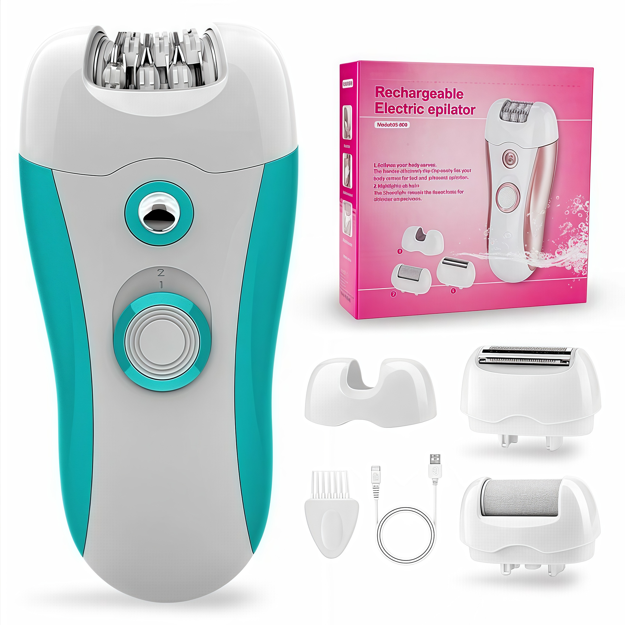 Эпилятор для интимной зоны и тела, 3 в 1: бритва, эпилятор, пилка для ног