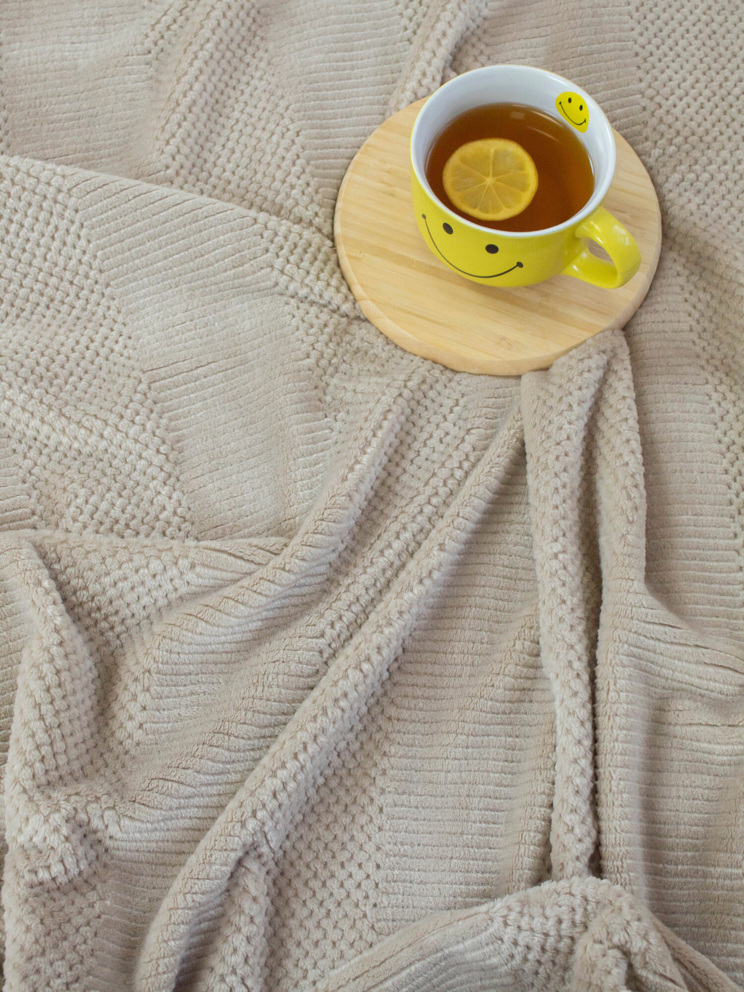 Плед 150х200 однотонный пушистый Cleo Bellini покрывало на кровать и диван флисовый велсофт