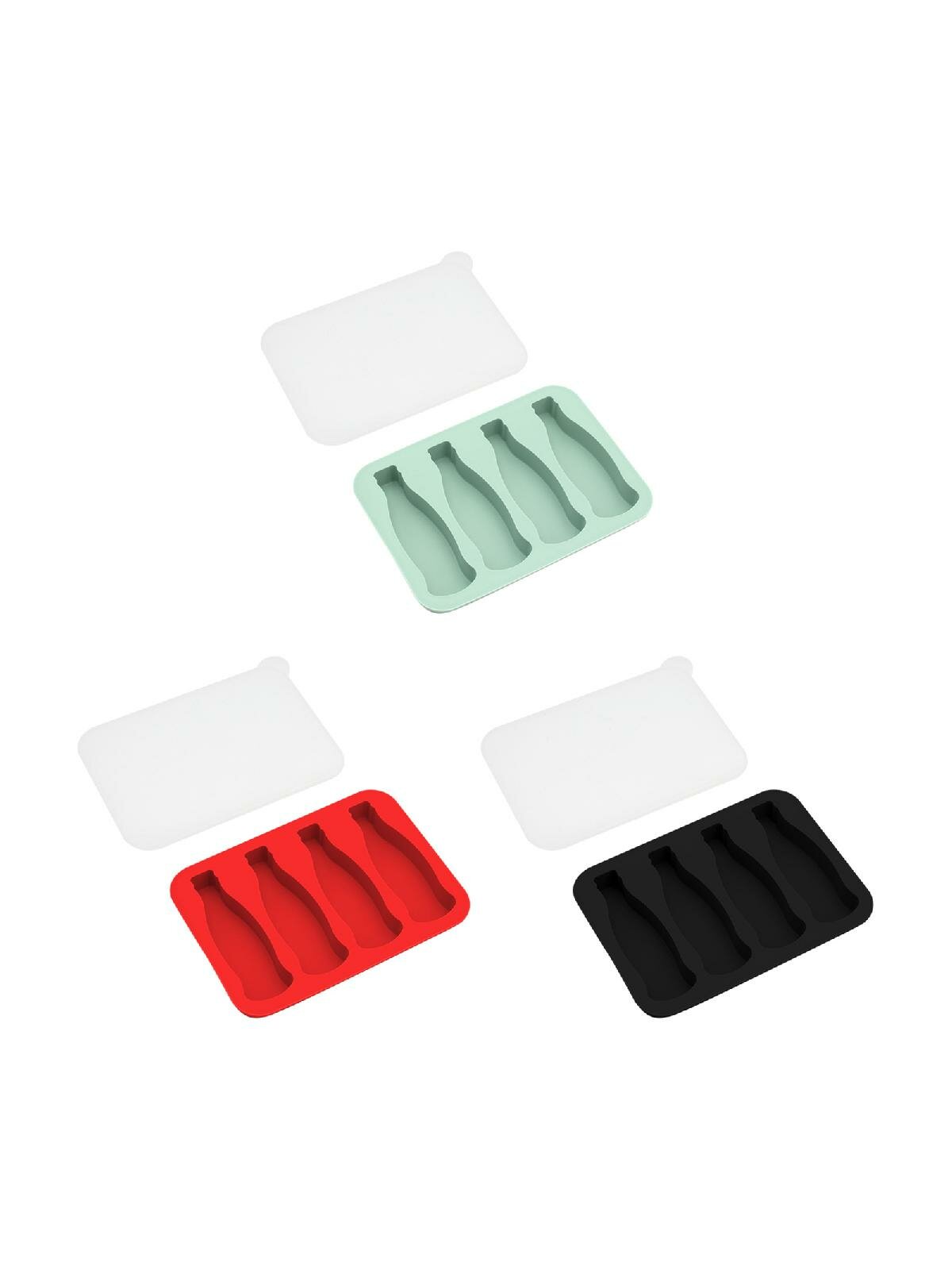 3D-форма для льда в форме бутылки кока-колы с крышкой, силиконовый инструмент для приготовления кубиков льда для креативных напитков и вечеринок