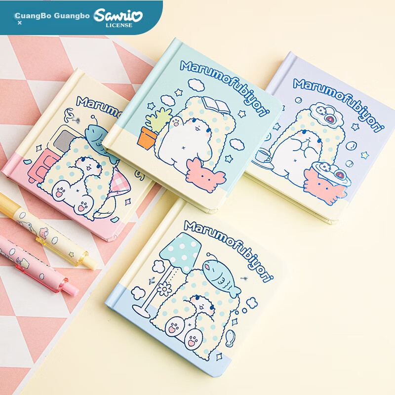 GuangBo X Sanrio Bear Series Square Pocket Notebook, Journal, Diary, 98*98mm/80 Sheets, Mixed Colors, SL941017