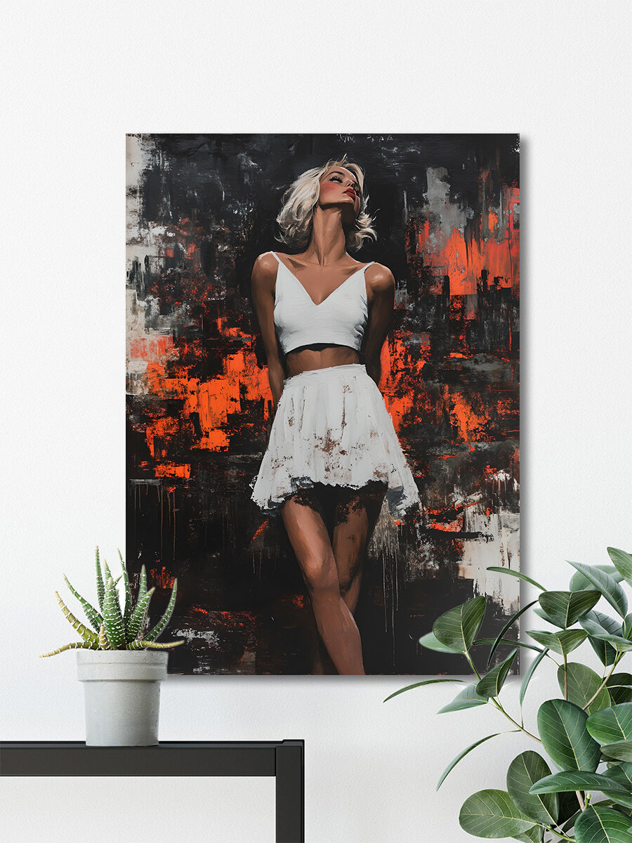 Современные картины для интерьера / в коридор, зал - Мэрилин Монро, картина 60х80 см.