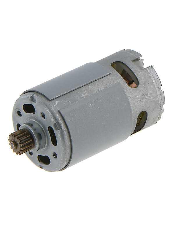 Двигатель 12В MAKITA с шестерней z=14 вал d=3мм D=37.5мм Lвала=75мм Lкорпуса=56мм (с 4-мя проточками)
