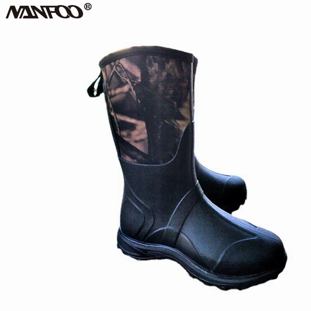 NANFOO водонепроницаемые неопреновые сапоги для рыбалки и охоты Black 41