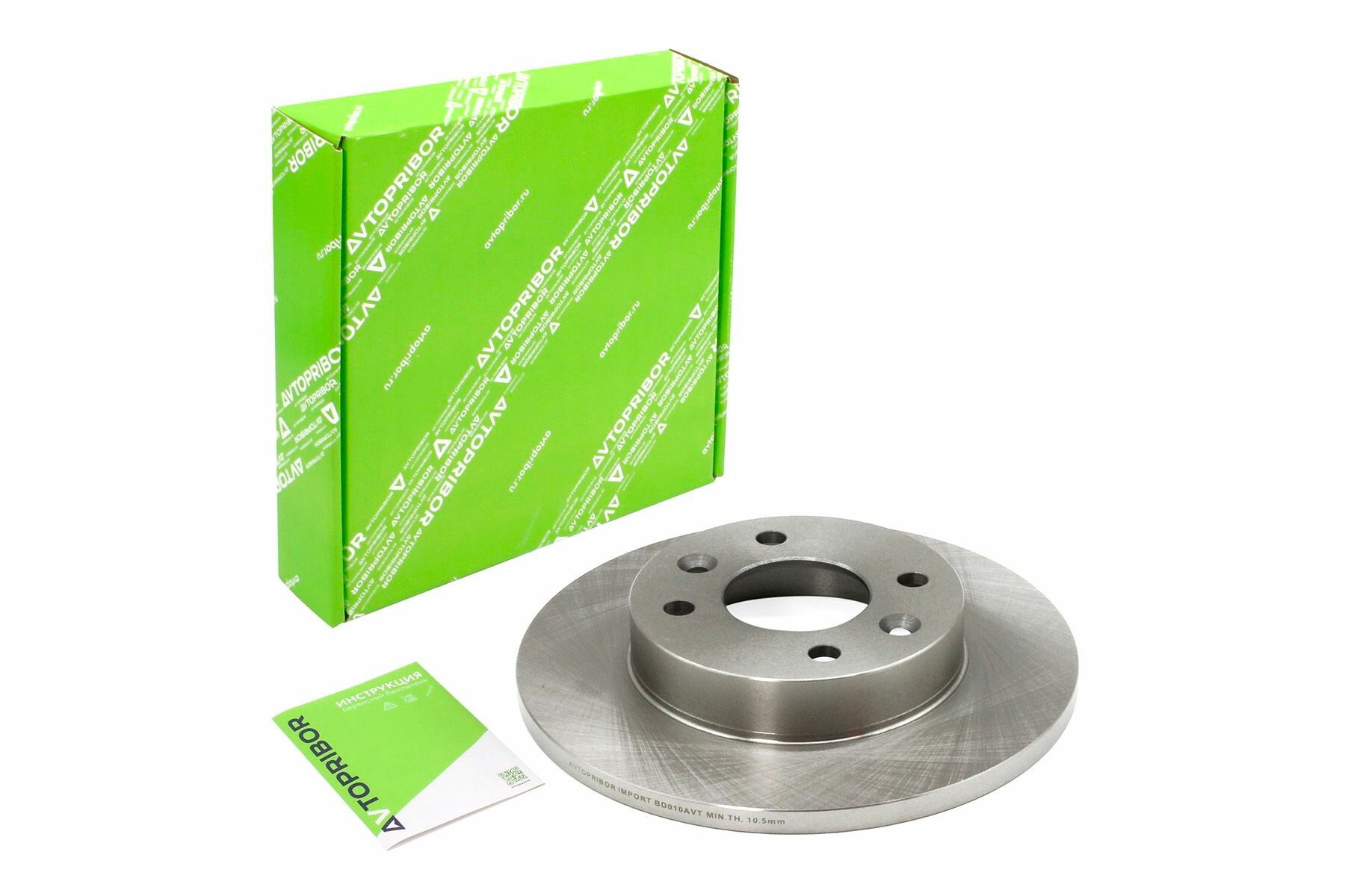 Диск тормозной Renault Logan (04-) передний (без ABS), AVTOPRIBOR BD010AVT