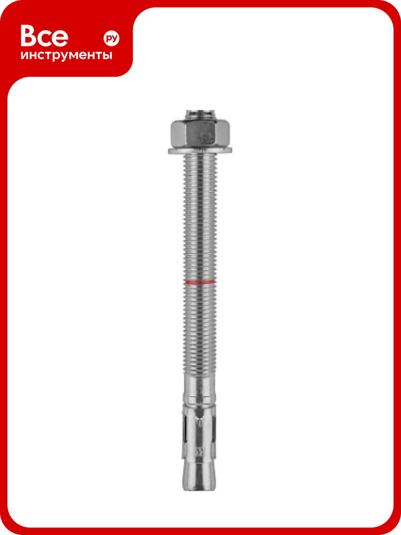 Клиновой анкер KRAFTOOL оцинкованный, М10x120, 25 шт. 302184-10-120, из бетона