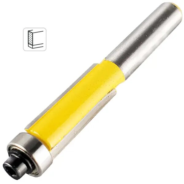 Фреза по дереву кромочная прямая 553328 10x25 мм нижний подшипник хвостовик 8 мм