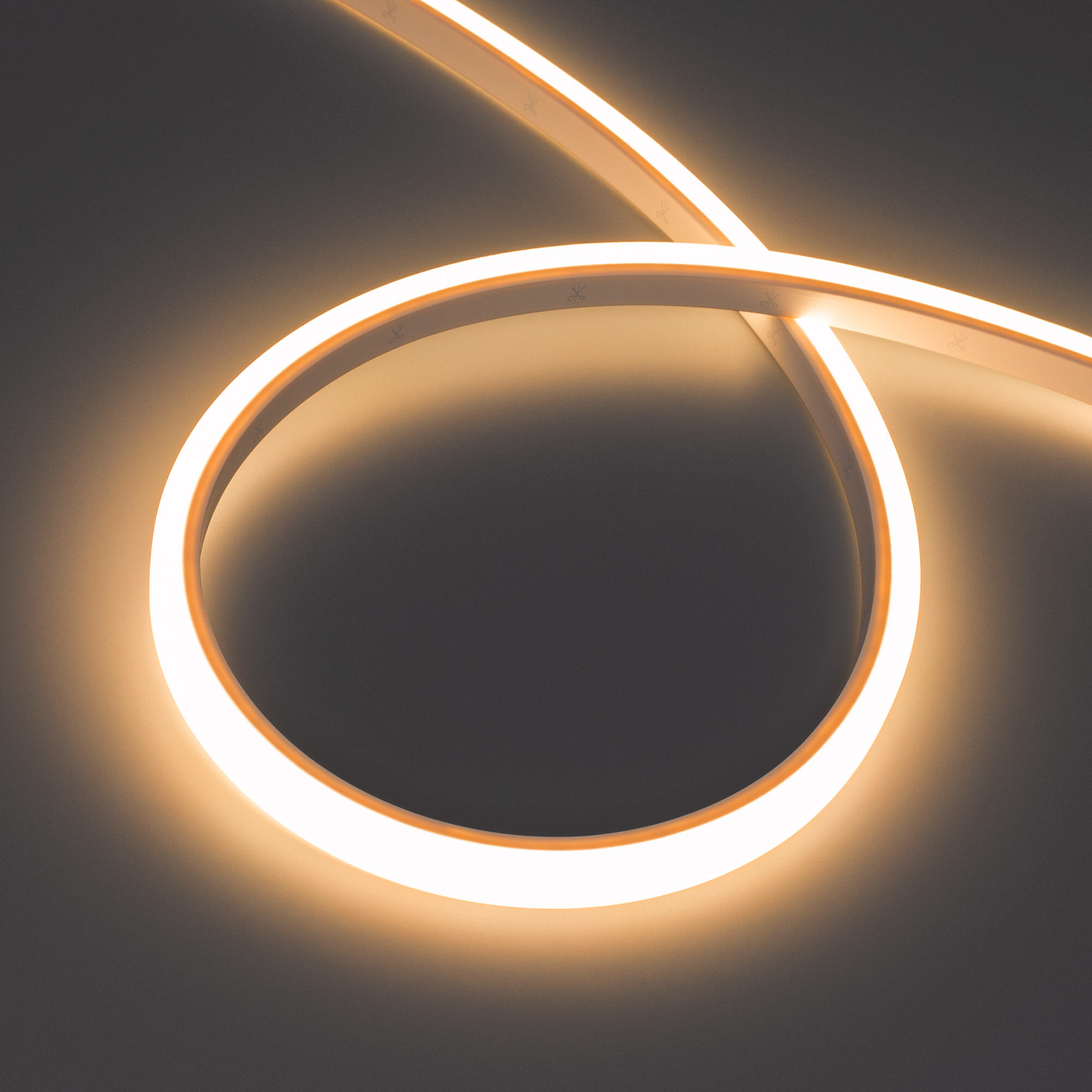 Лента герметичная WAVE-TOP-PU-A144-10x10mm 24V Warm2700 (5 W/m, IP68, 3m, wire x1) (Arlight, Вывод боковой, 3 года) 0526