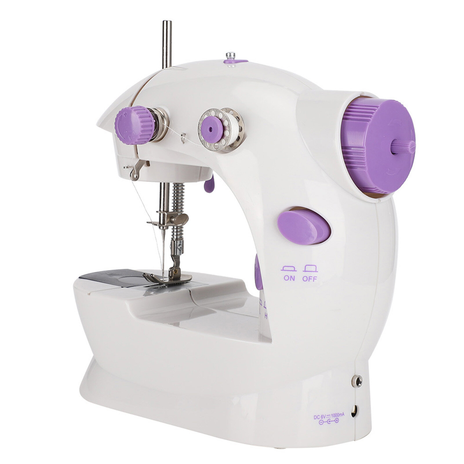 Швейная машина, мини-портативный настольный инструмент для вышивания, многофункциональный для домашнего использования (110-240 В) (штепсельная вилка стандарта США)