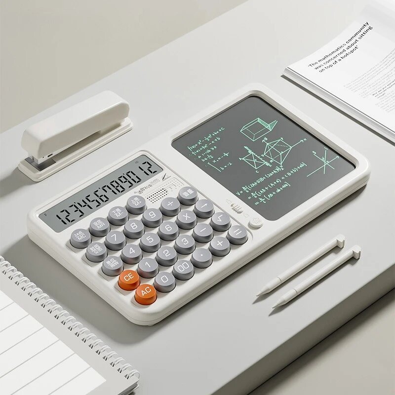 Цветной калькулятор White--Dual power