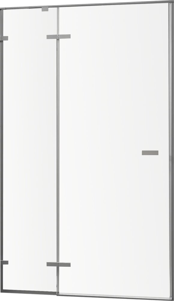 Душевая дверь в нишу RGW Stilvoll SV-004-Gr стеклянная, распашная, 100 см, с серым профилем, одностворчатая, немецкая
