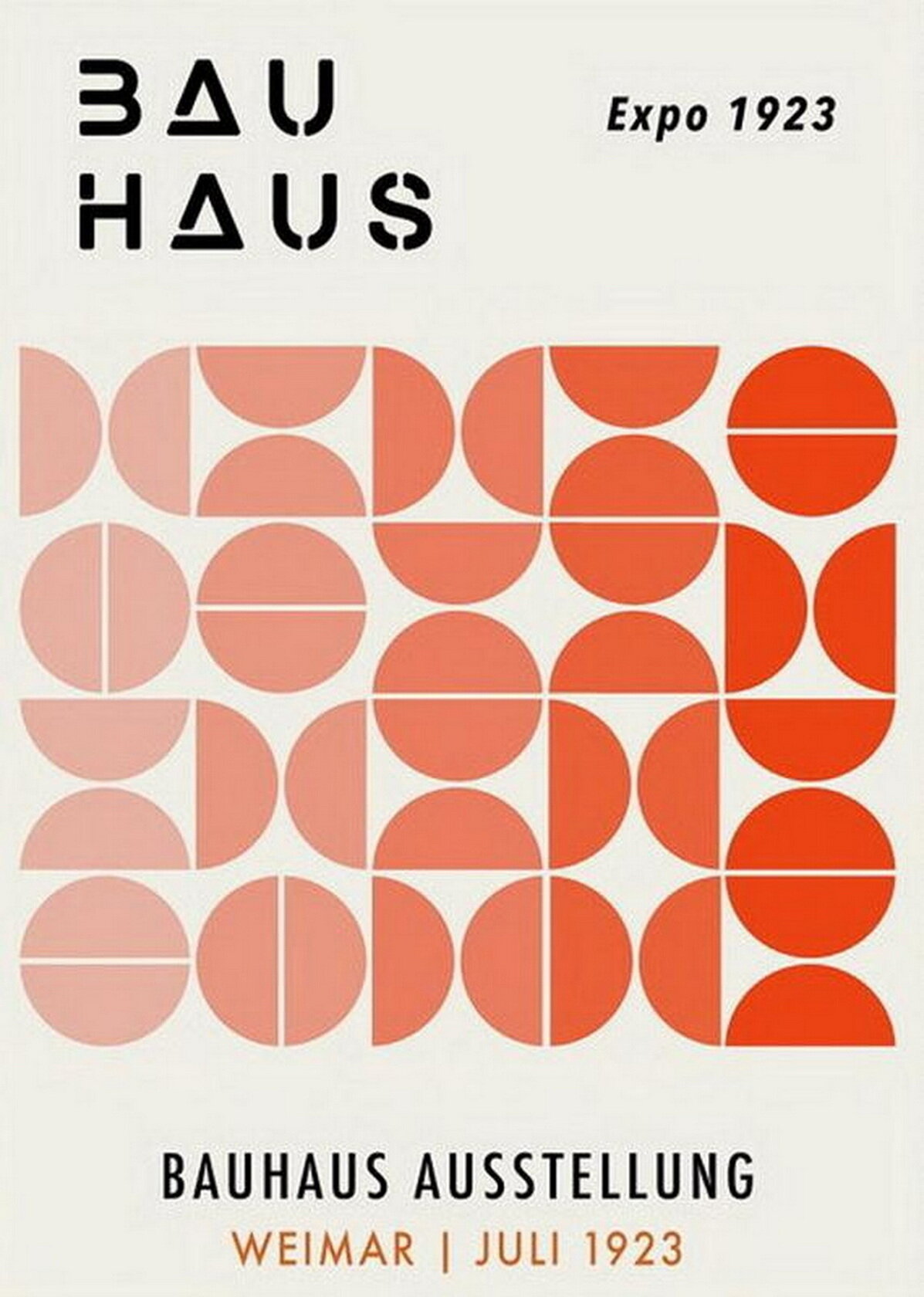 Плакат, постер Bauhaus Ausstellung - Weimar на бумаге, размер 30х42см
