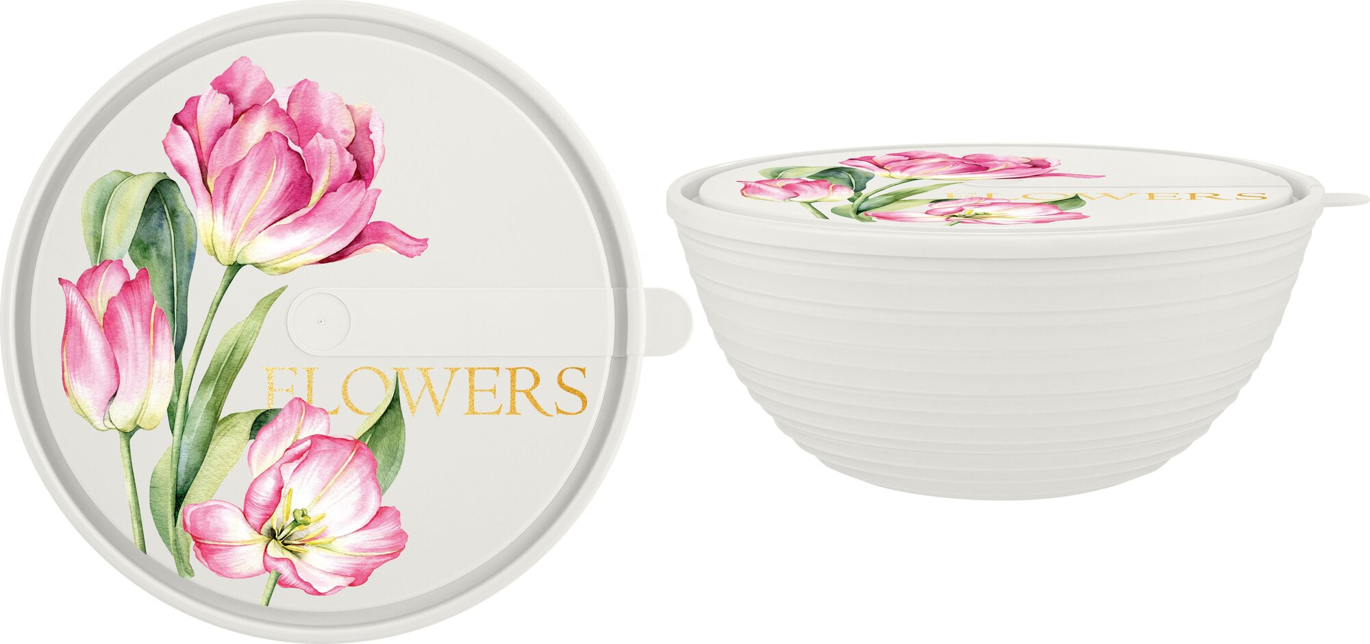 Салатник 2.3Л SUGAR&SPICE С крышкой FLOWERS П-Ц