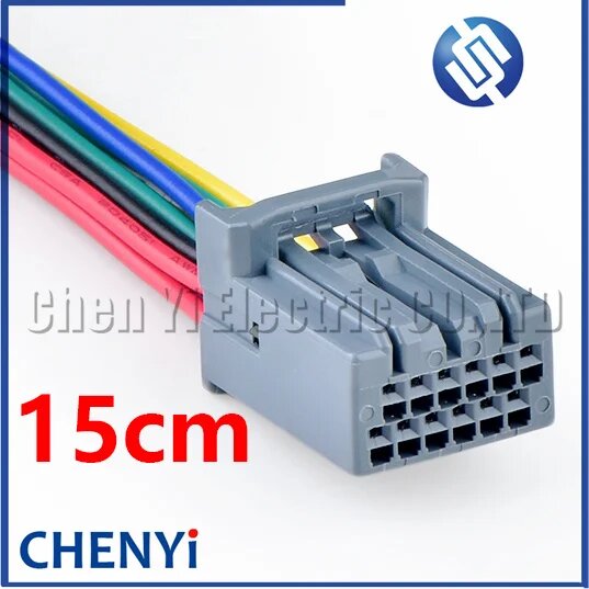 12-контактный автомобильный разъем, автомобильный мультимедийный female with wires