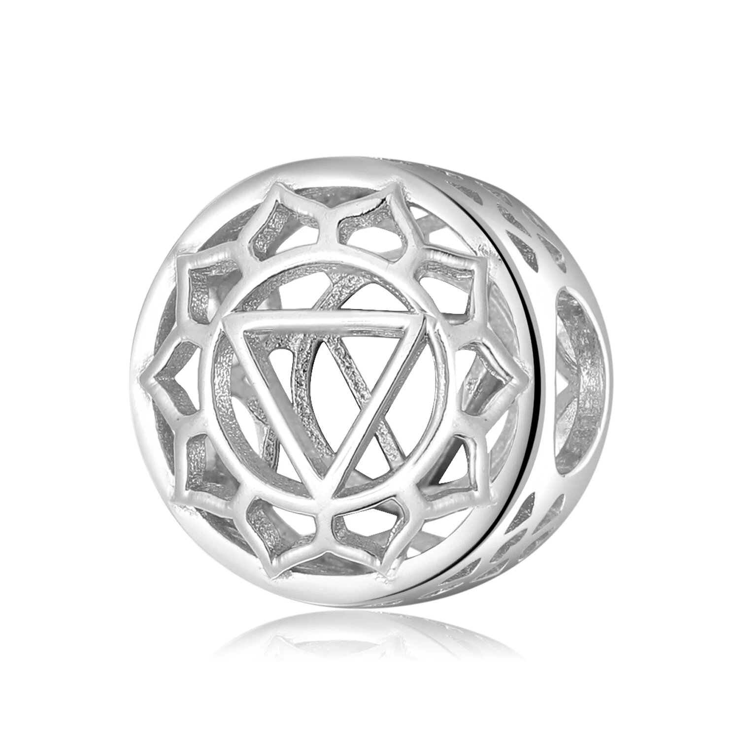 Бусины JIUHAO 7 чакр серебряного цвета Серебряный, Manipura Chakra