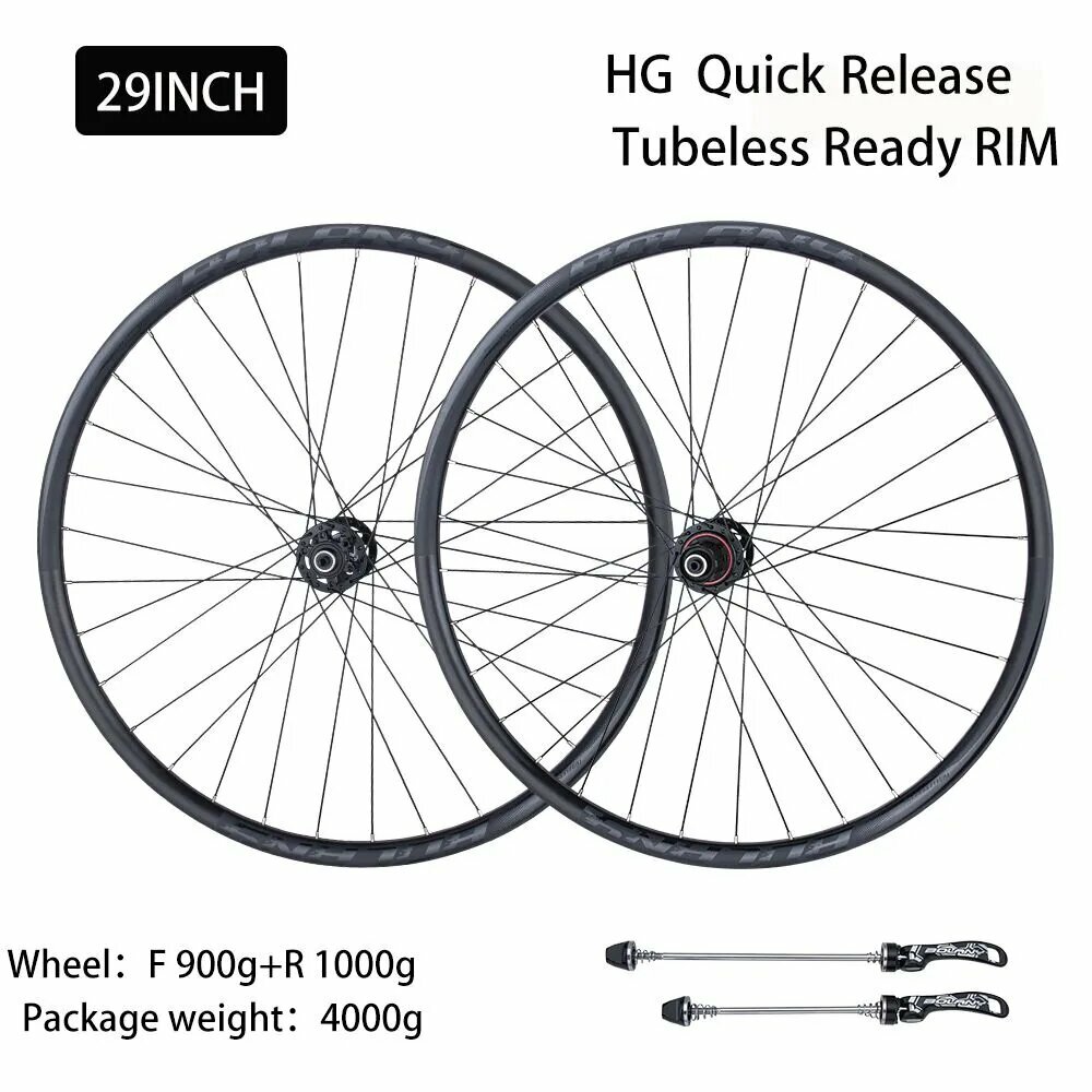 Комплект колес Bolany для бескамерного велосипеда MTB, быстросъемные диски 26/27,5/29 дюймов, 32 отверстия, подшипник дискового тормоза, передние 2 задние 4 Ultralig