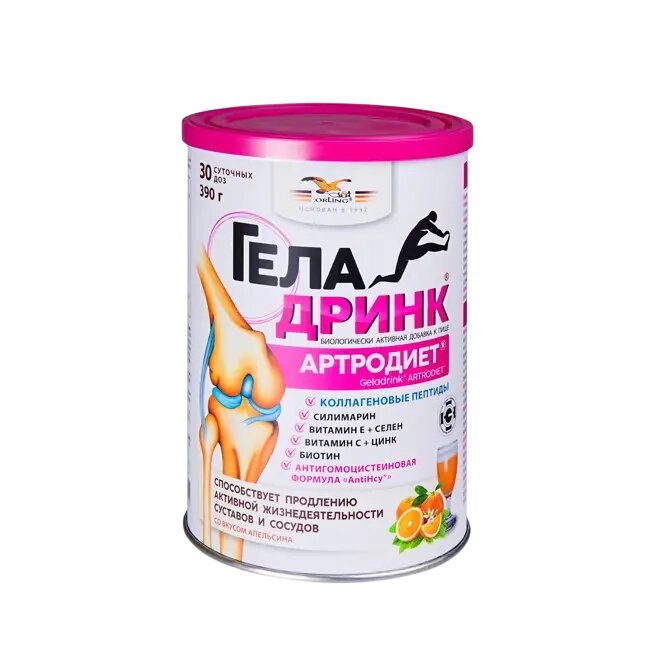 Геладринк Артродиет / Geladrink Atrodiet порошок по 390 г апельсин 1 шт