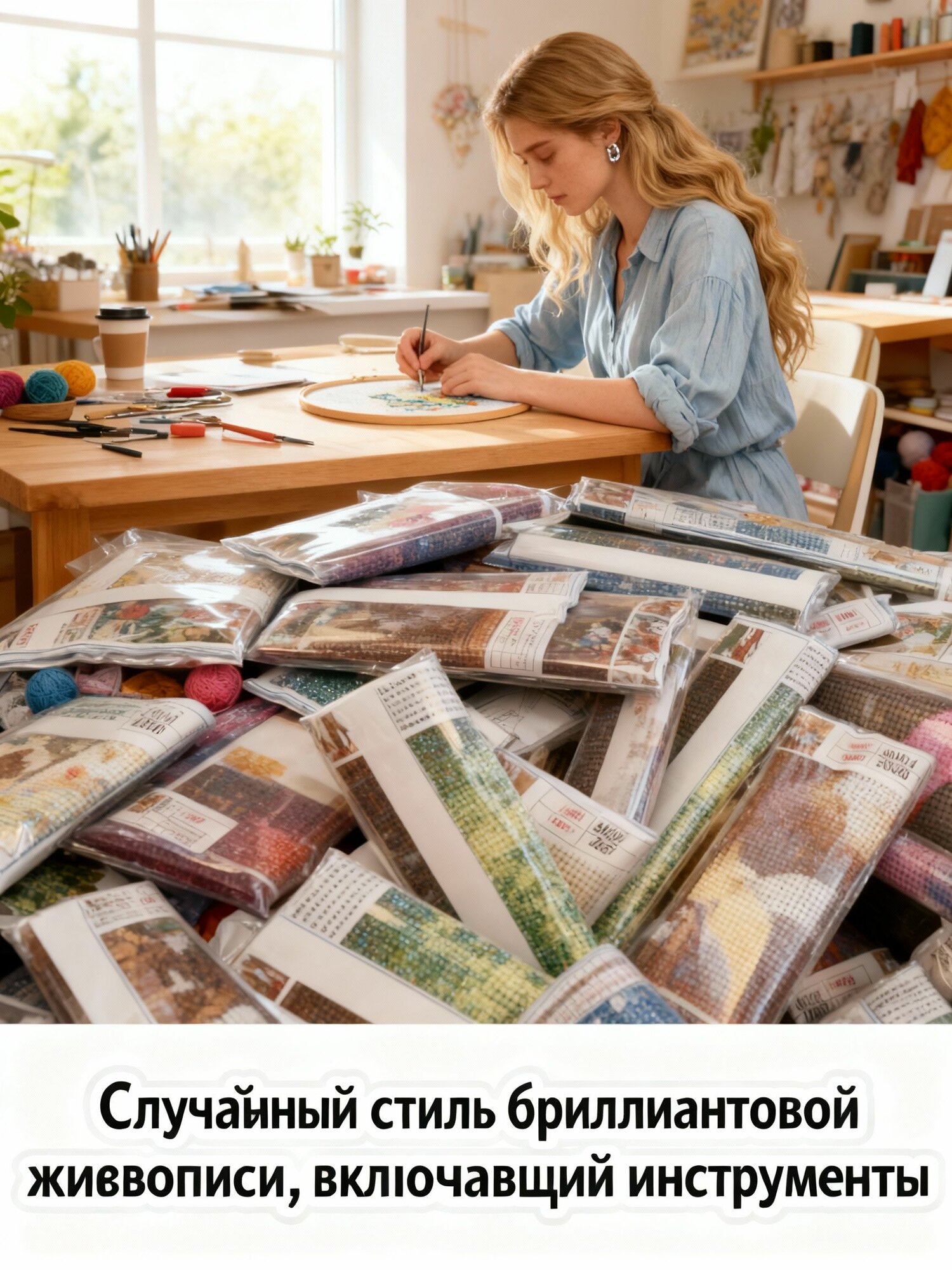 Набор для алмазной вышивки Случайный рисунок 30*40 см, полный комплект страз и инструментов, распродажа остатков, низкая цена