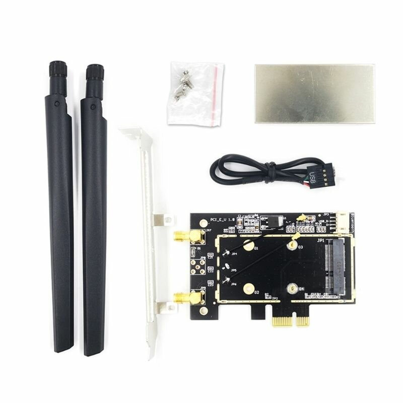 Беспроводной модем, Адаптер беспроводной сетевой карты MINI PCIE PCIE AC, 2 антенны, 1 комплект