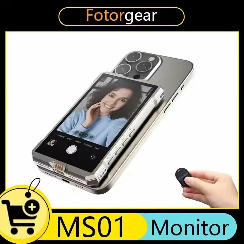Fotorgear MS01, Магнитный экран для селфи телефона, дисплей для камеры заднего вида телефона, Видеоблогер для селфи, живой монитор