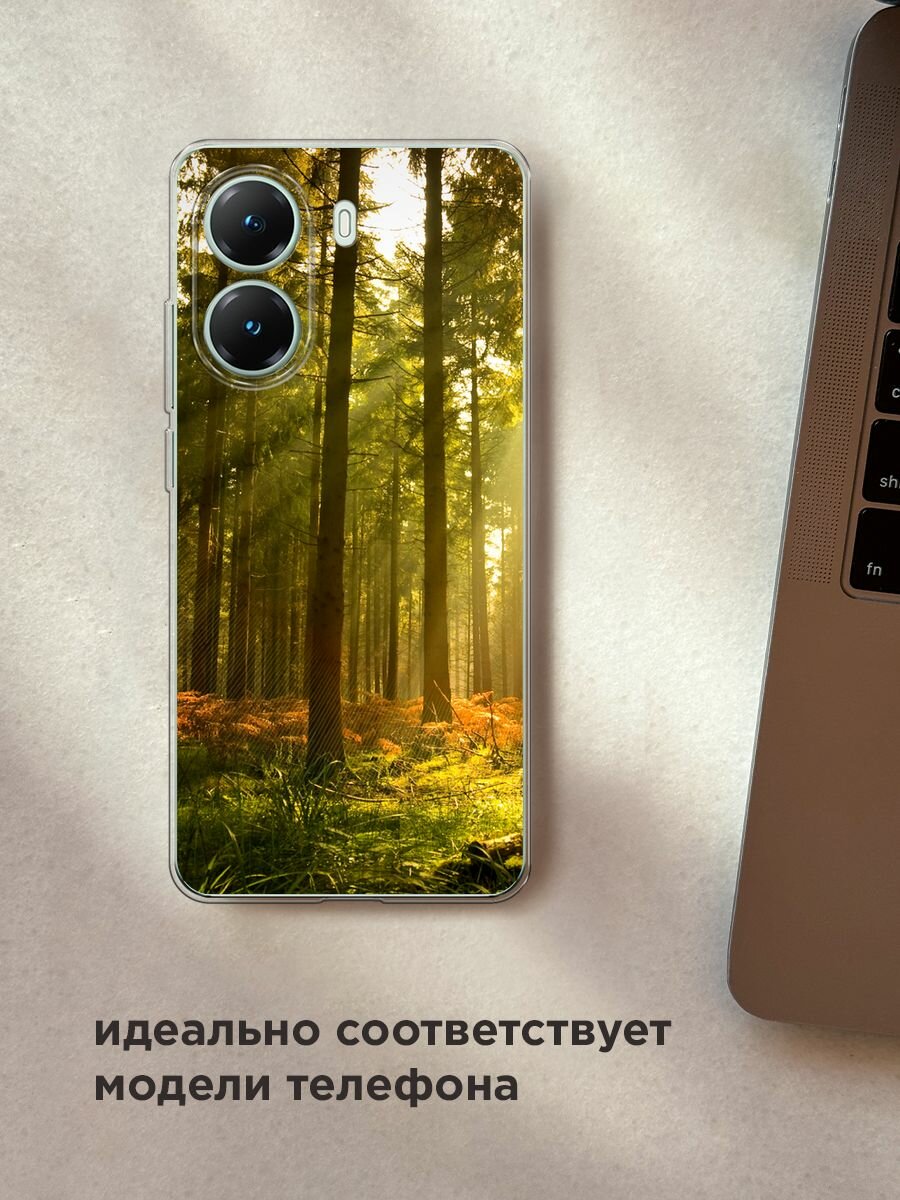 Силиконовый чехол на Poco X7 Pro / Поко X7 Про с принтом "Лес 7" — фото 1