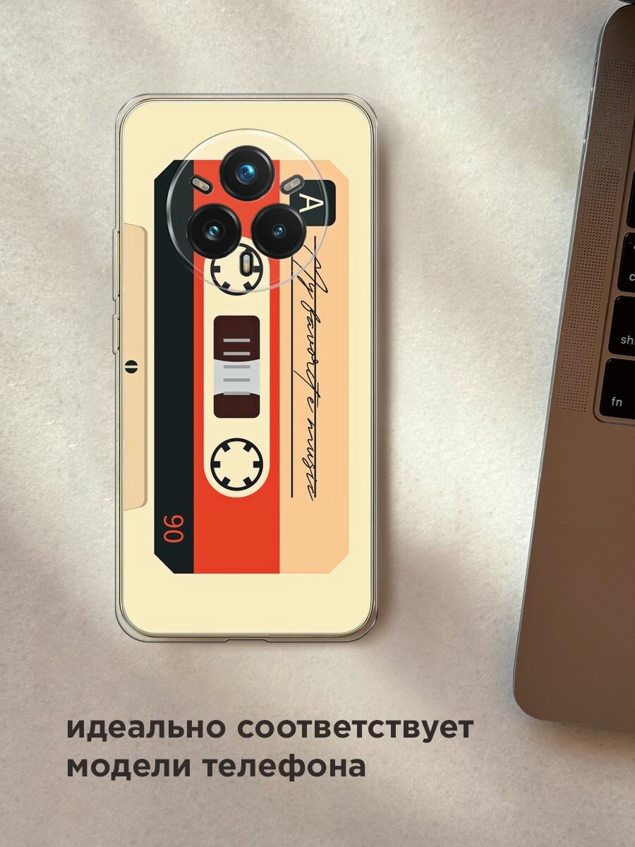Чехол на Realme 14 Pro+ / Реалми 14 Про+ с принтом "Бежевая кассета" — фото 1