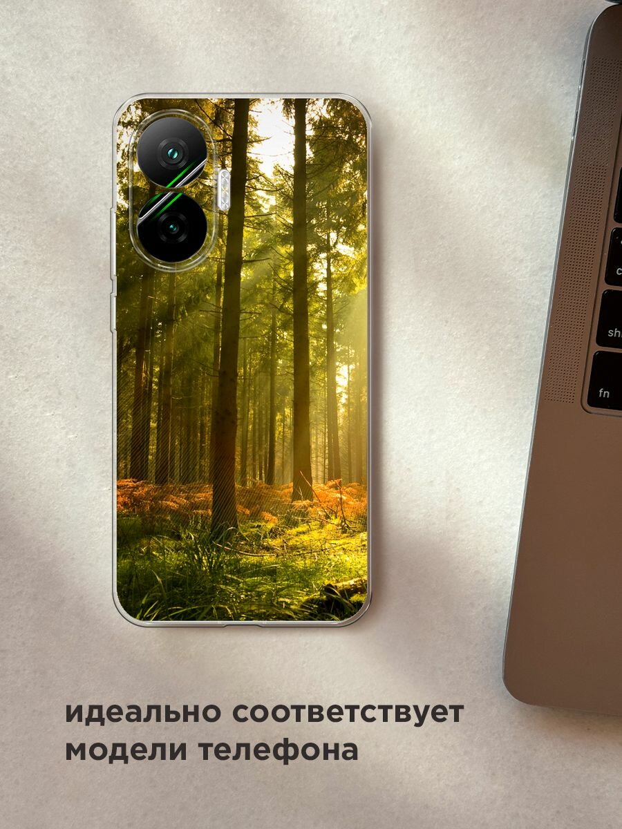 Силиконовый чехол на Poco F7 / Поко F7 с принтом "Лес 7" — фото 1