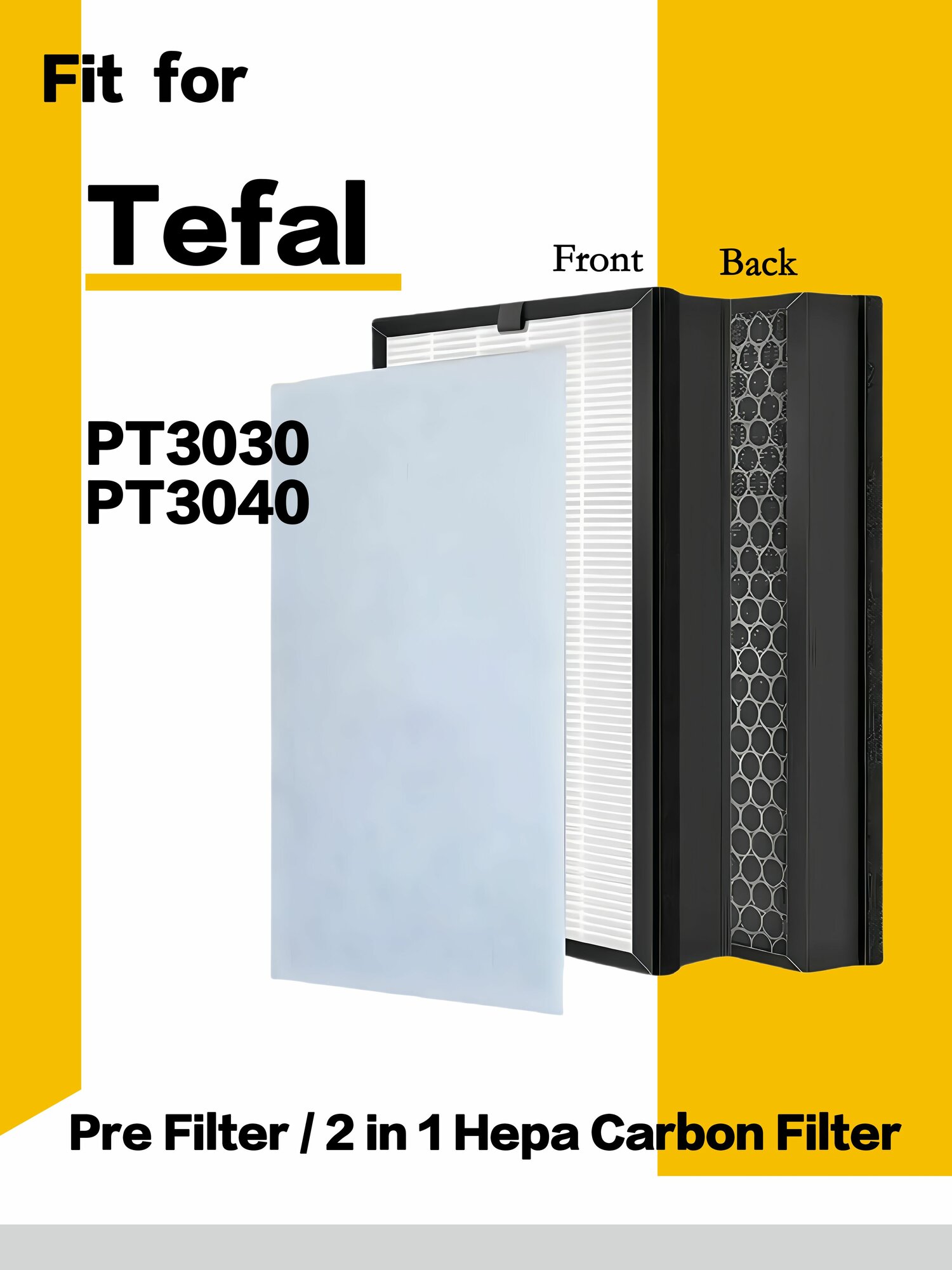 HEPA фильтр угольный XD6230F0 для воздухоочистителей Tefal PT3030 PT3040