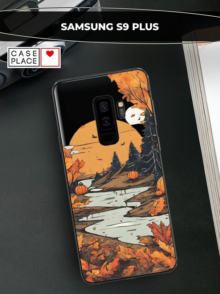 Чехол на Samsung Galaxy S9 + / Самсунг Галакси С9 Плюс с принтом "Осенний лесной уголок", прозрачный