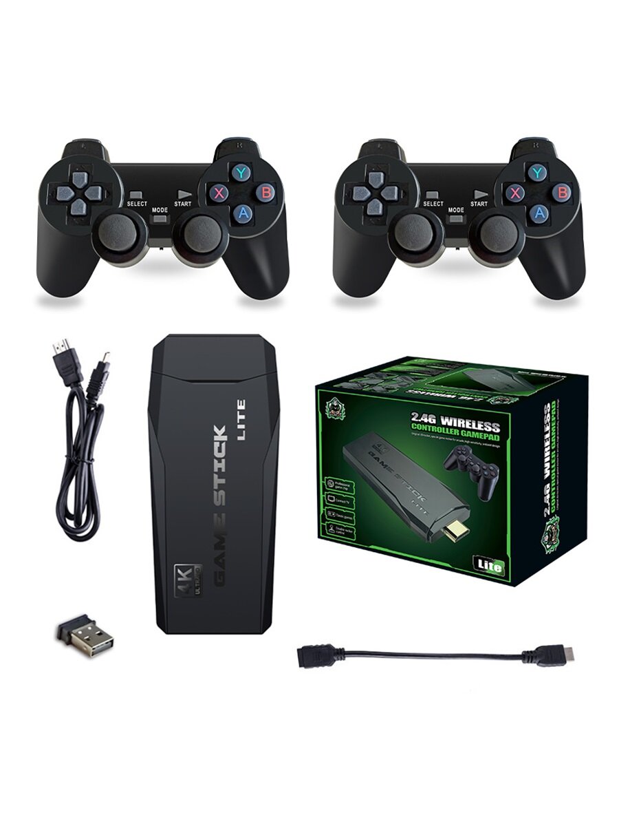 64 ГБ 20000 Игр Ретро Игровые приставки M8 Game Stick 4K 2,4 G Беспроводная консоль Dendy GameStick для GBA/MD/PS1 Детский подарок