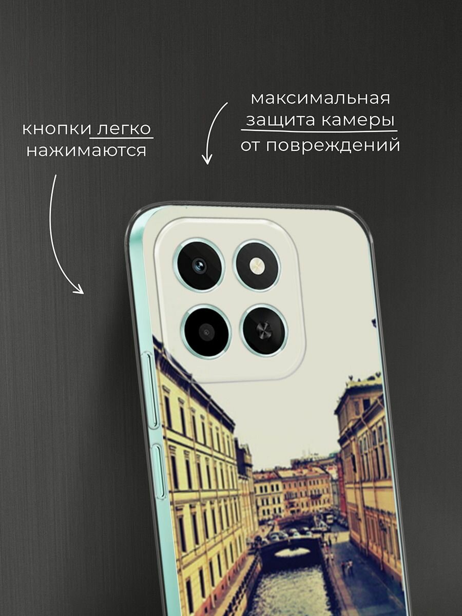Силиконовый чехол на Honor X6c / Хонор X6c с принтом "Санкт-Петербург" — фото 1