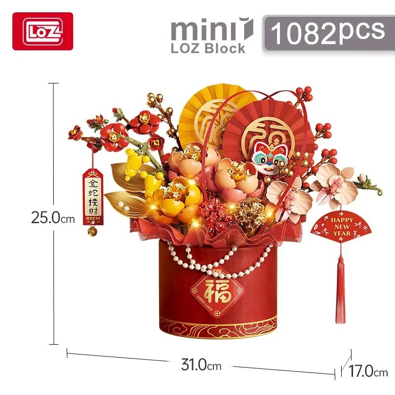 LOZ-1965 конструктор «Роза» для сборки NO box